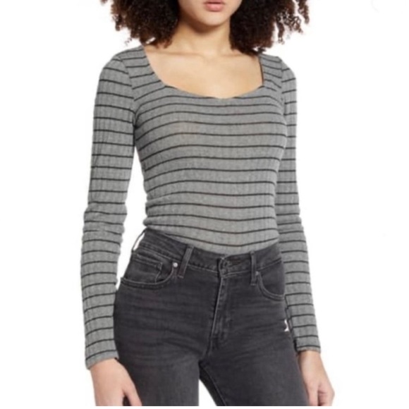Project Social T | Tops | New Project Social T Pst Striped Gray Top ...
